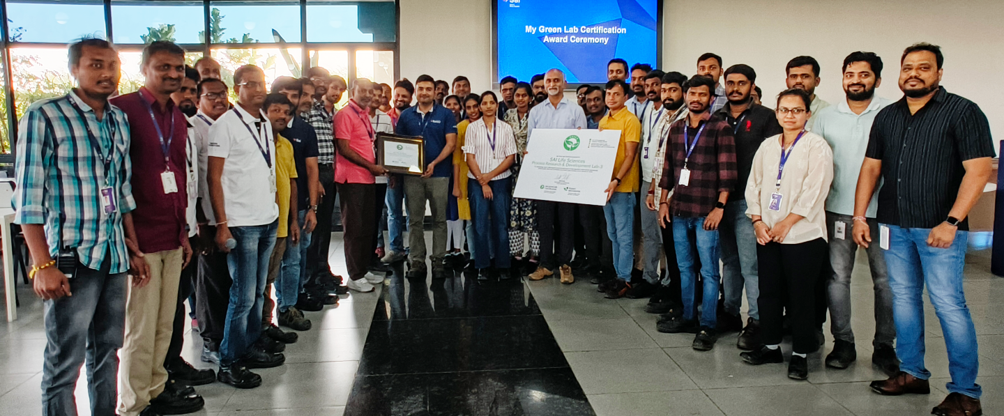 Sai Life Sciences laboratories achieve Green Lab Certification